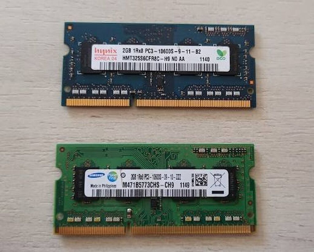 DDR3 RAM memorija 2×2GB – ispravno, 1000 din Prodajem dve RAM