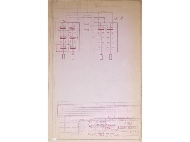 Šema `PTUJ TEHNOSERVIS` Jugoslavija