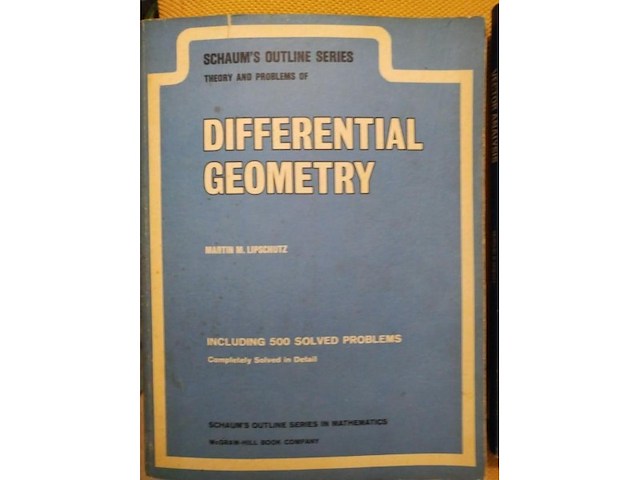 Differential Geometry, M. LIPSCHUTZ