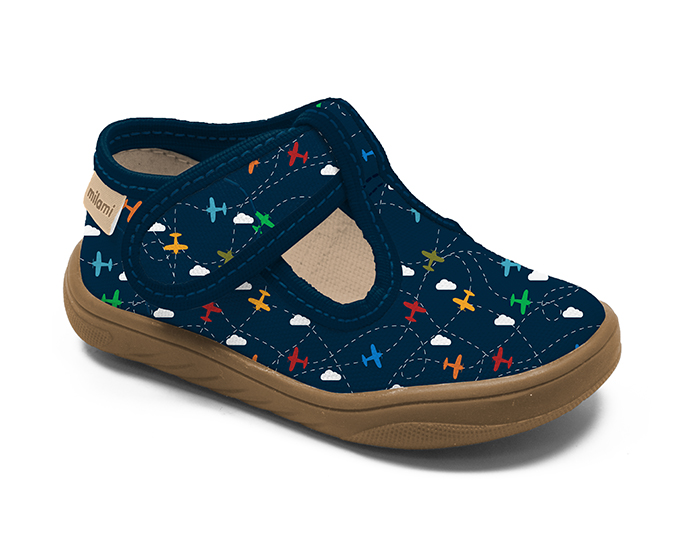 BEARFOOT TREND NAVY BLUE PLANES