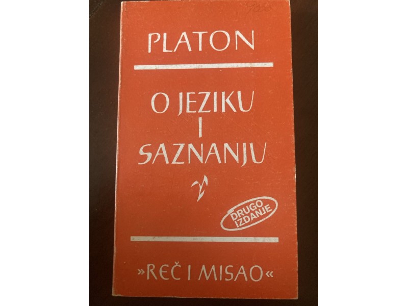 Platon - O jeziku i saznanju