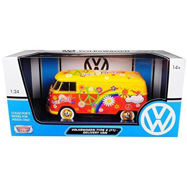 Metalni auto Motor Max Kombi Volkswagen Delivery Van flower 1:24 25/79583