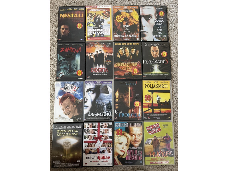 DVD lot igrani filmovi kolekcija 16 kom