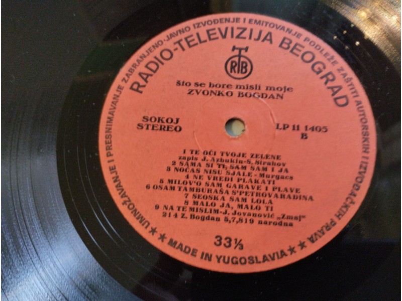 Zvonko Bogdan - SAMO PLOČA