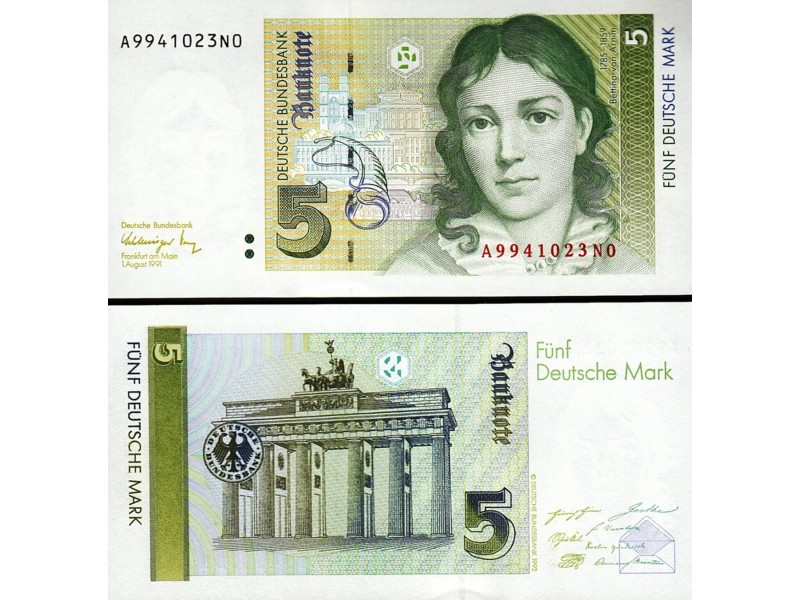 Nemačka GERMANY 5 Mark 1991 UNC, P-37