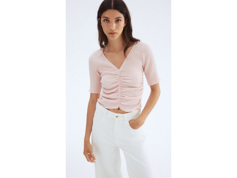 *H&M* NOVA LAGANA NEŽNO ROZE BLUZA