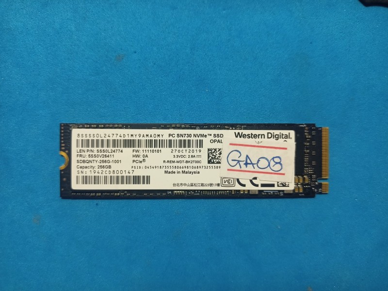 NVME SSD 256 Gb