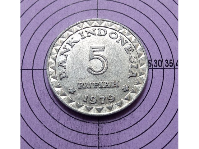 Indonezija 5 rupiah 1979g km43 FAO