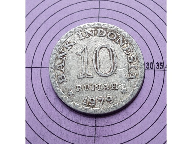 Indonezija 10 rupiah 1979g km44