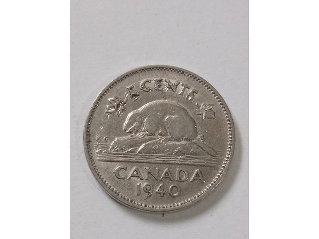 5 Cents 1940.g - Kanada - Životinja Dabar -