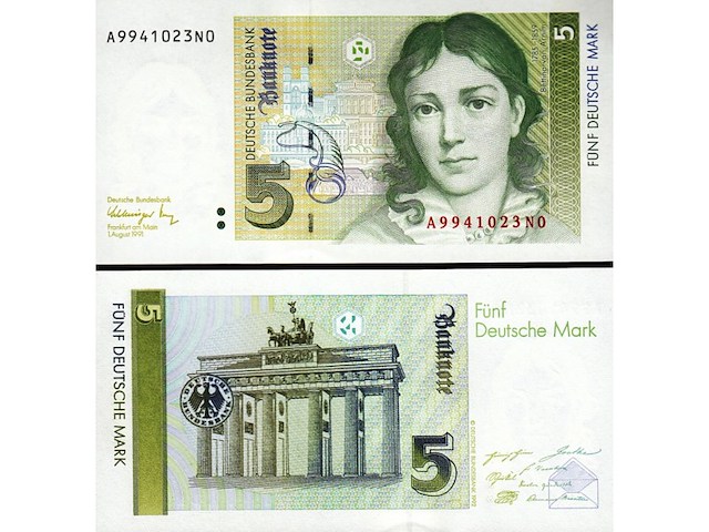 Nemačka GERMANY 5 Mark 1991 UNC, P-37
