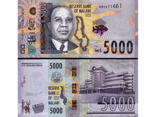 MALAWI Malavi 5000 Kwacha 2024 UNC, P-71