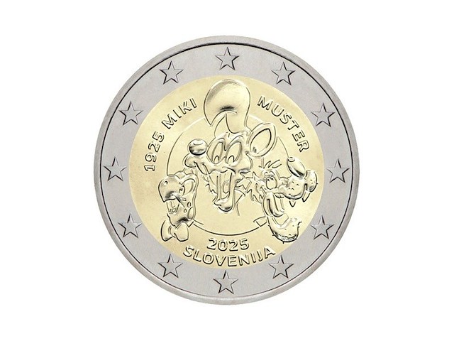 Slovenija 2 euro 2025. UNC MIKI MUSTER