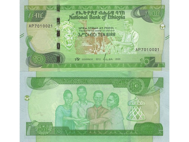 ETHIOPIA Etiopija 10 Birr 2020 UNC, P-53