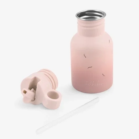 Kikkaboo flašica sa slamkom od nerđajučeg čelika 350 ml flora blush ( kkb32101 )