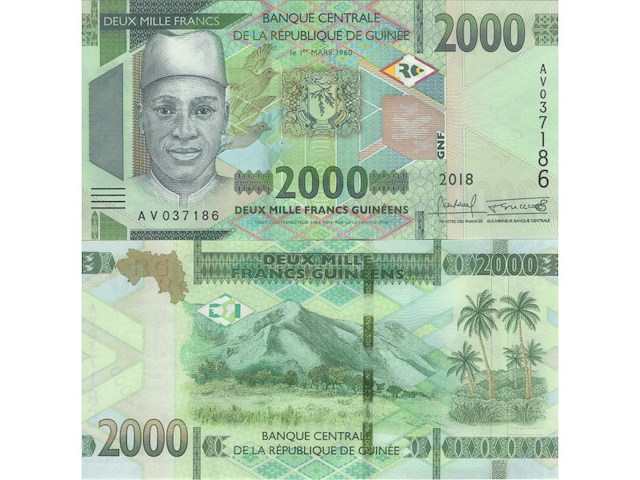 GUINEA 2.000 2000 Francs 2018 UNC, P-48A