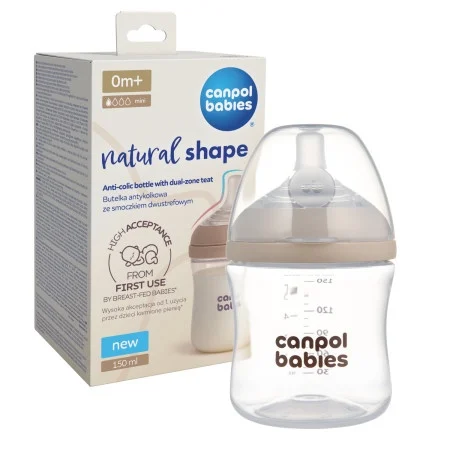 Canpol babies flasica antikolik dual zone 150ml natural 35/400 ( 35/400 )