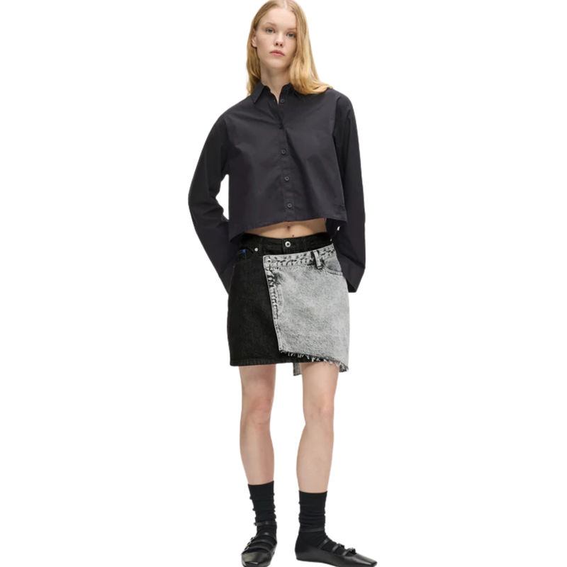 Ženska suknja KLJ Contrast denim mini skirt
