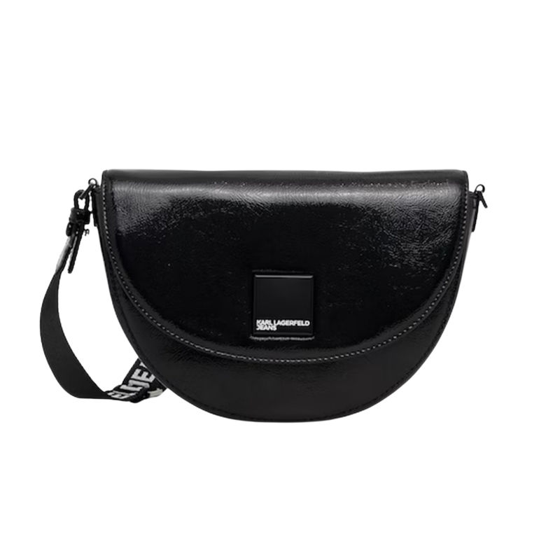 Ženska torba KLJ Box logo saddle bag glossy