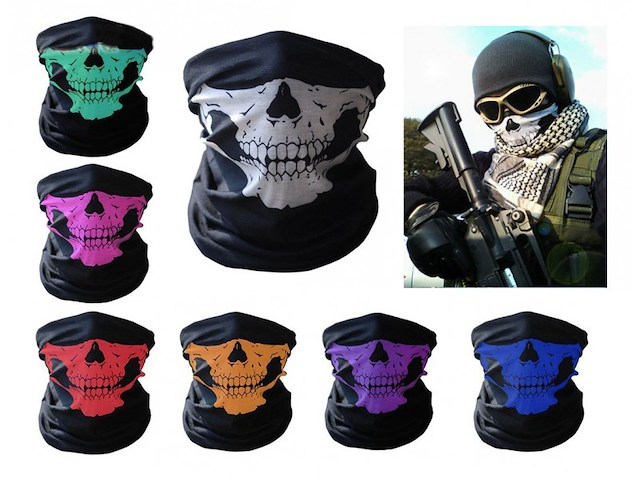 Skull Kostur Bandana Marama Šal Potkapa Maska Kapa M1