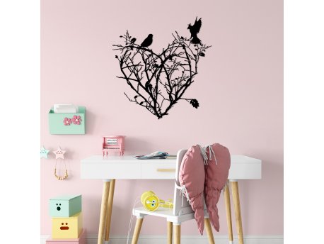 WALLXPERT Dekorativni metalni zidni dodatak Bush Hearth 468