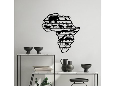 WALLXPERT Dekorativni metalni zidni dodatak African Animals