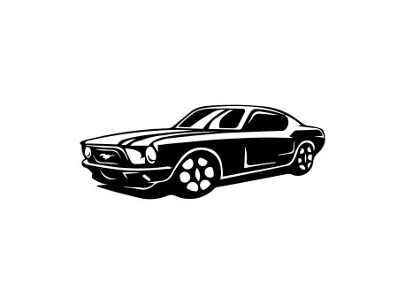 WALLXPERT Dekorativni metalni zidni dodatak Mustang