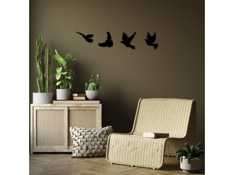 WALLXPERT Dekorativni metalni zidni dodatak Pigeons 293