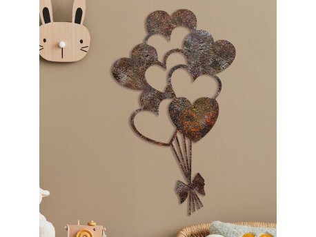 WALLXPERT Dekorativni metalni zidni dodatak Rusty Heart 1