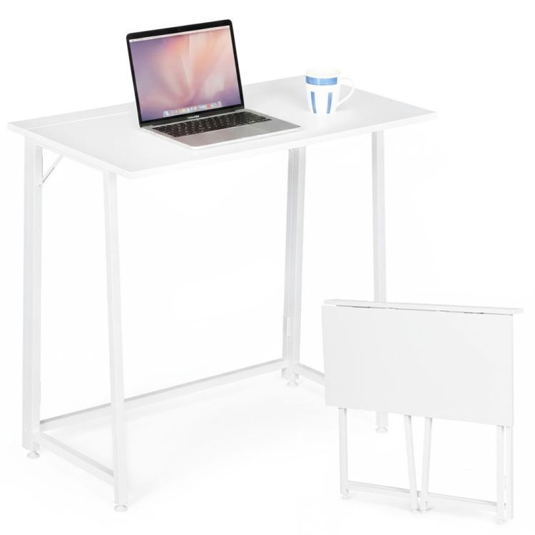 Sklopivi sto za kompijuter 80x45 cm Laptop Table White ModernHome