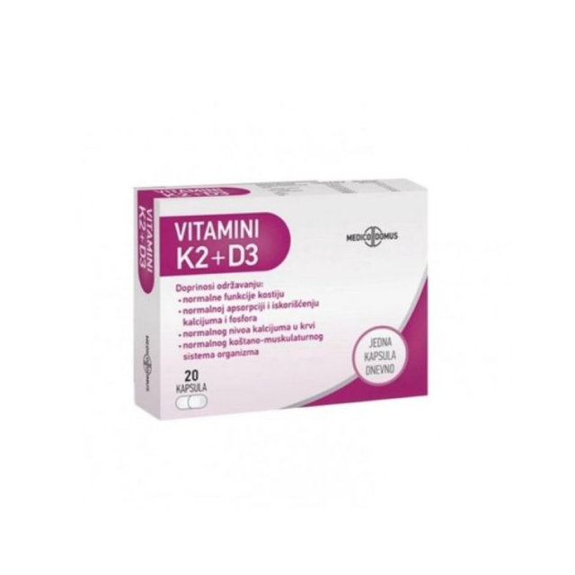 MEDICO DOMUS VITAMIN K2+D3 20 KAPSULA