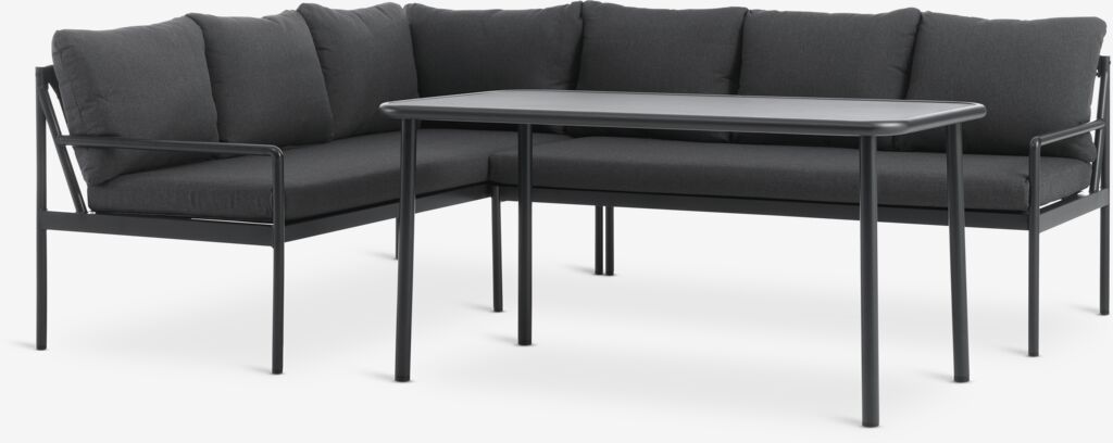 Lounge ugaona garnitura STROEMSTAD 6os. crna