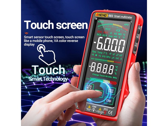 Pametni digitalni Multimer ANENG 683 Pro Touch Screen