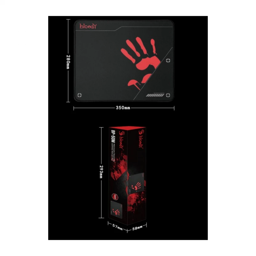 A4-BP-50M A4Tech Bloody, Gejmerska podloga za misa, 350x280mm, 3mm