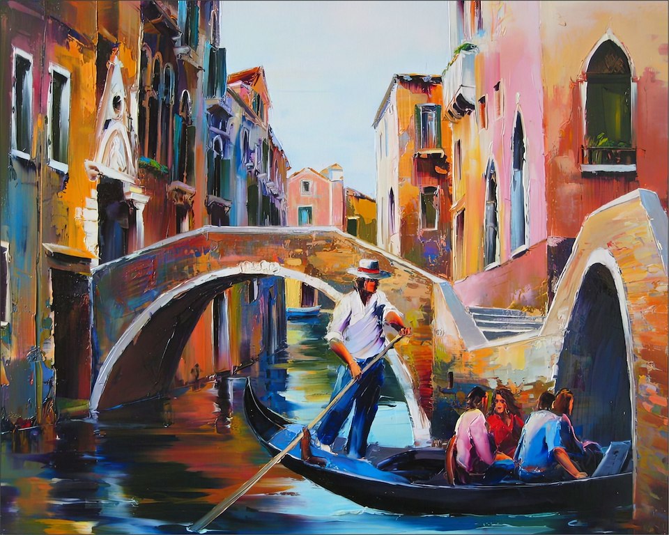 Venecija, uramljena slika 40x50cm , 50x70cm i 60x90cm