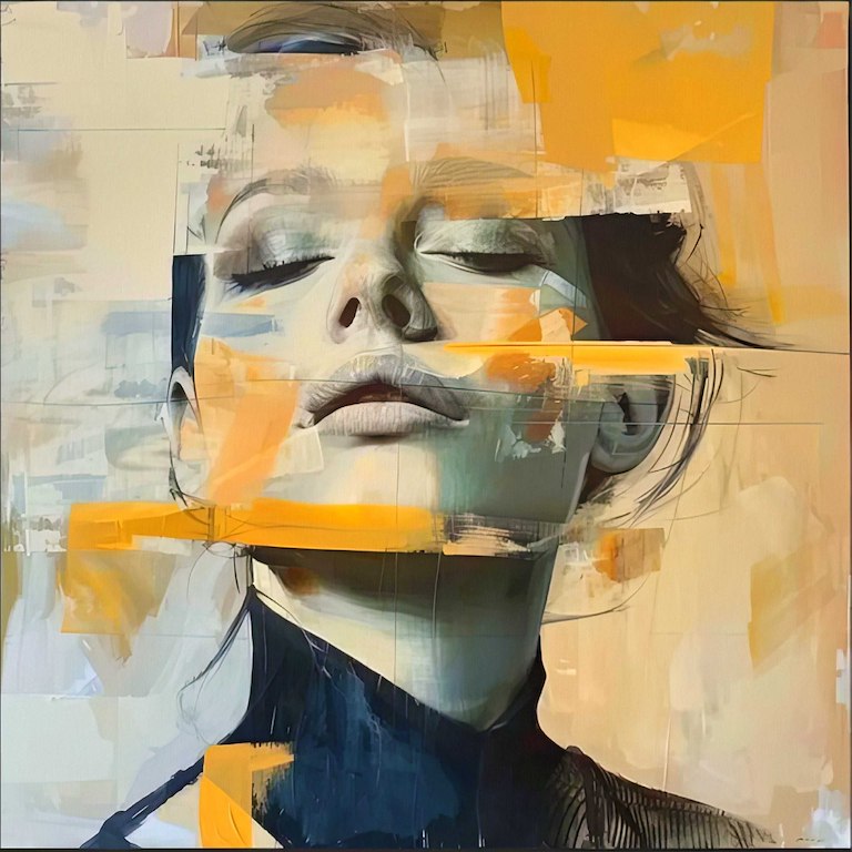 Serga, uramljena slika 50x50cm