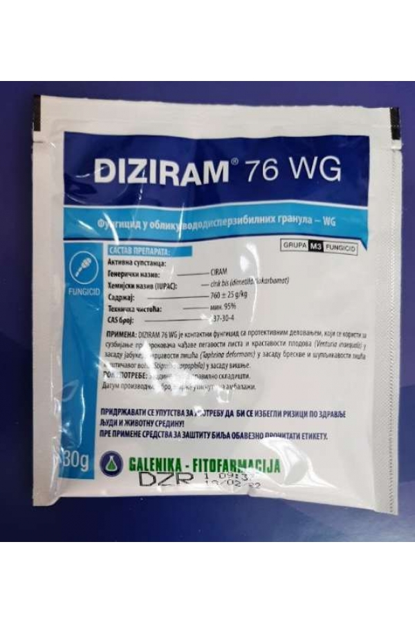 DIZIRAM 76 WG 30GR
Šifra: 4910 JM: KOM