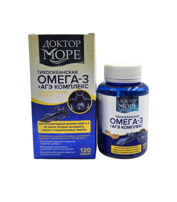 Omega 3 + AGE kompleks 120 kapsula – Tihookeanska formula | Doktor More