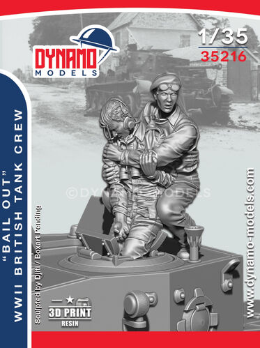 NEW! Dynamo-Models 35216 Bail Out - British WWII Tank Crew Set 1 (2 Figures / 3D-Printed)