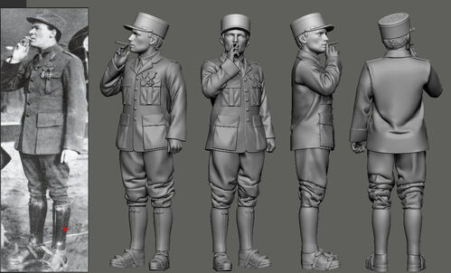 NEW! Peddinghaus-Decals 48576 WWI - N 124 Lafayette Escadrille - Didier Masson (1 Figure / 3D-Printed)