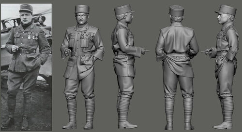 NEW! Peddinghaus-Decals 48580 WWI - N 124 Lafayette Escadrille - Raoul Lufbery (1 Figure / 3D-Printed)