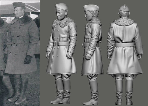 NEW! Peddinghaus-Decals 48586 US WWI Aces Part 2 - 2nd & 3rd Pursuit Group - Jacques Swaab (1 Figure / 3D-Printed)