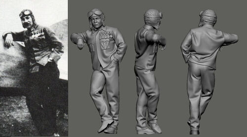 NEW! Peddinghaus-Decals 48593 Austro-Hungarian WWI Aces Part 1 - Frigyes Hefty (1 Figure / 3D-Printed)