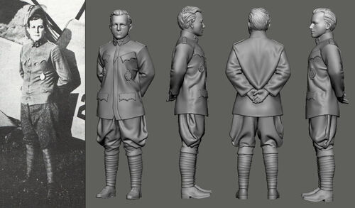 NEW! Peddinghaus-Decals 48595 Austro-Hungarian WWI Aces Part 1 - Fiala von Fernbrugg (1 Figure / 3D-Printed)