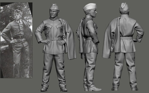 NEW! Peddinghaus-Decals 48599 Austro-Hungarian WWI Aces Part 1 - Julius Arigi (1 Figure / 3D-Printed)