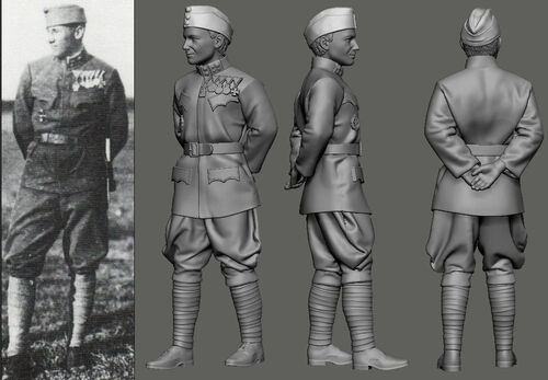 NEW! Peddinghaus-Decals 48600 Austro-Hungarian WWI Aces Part 1 - Miroslav Navratil (1 Figure / 3D-Printed)