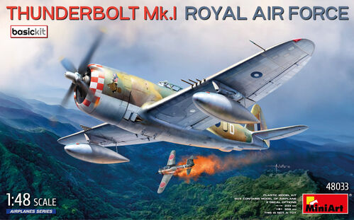 NEW! MiniArt 48033 Republic Thunderbolt Mk.I Royal Air Force (Basic Kit)