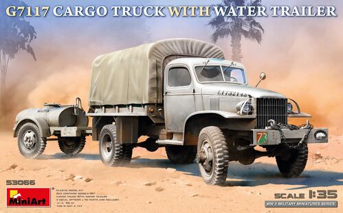 NEW! MiniArt 53066 G7117 Cargo Truck with Water Trailer