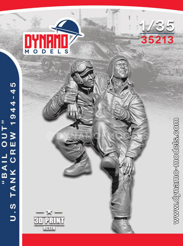 NEW! Dynamo-Models 35213 Bail Out - US Tank Crew 1944-1945 Set 1 (2 Figures / 3D-Printed)