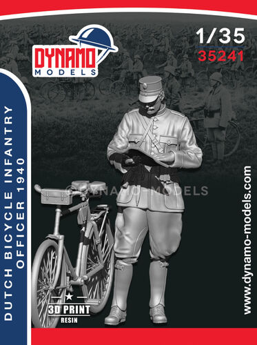 NEW! Dynamo-Models 35241 Dutch Bicycle Infantry Officer 1940 (1 Figure / 3D-Printed)
